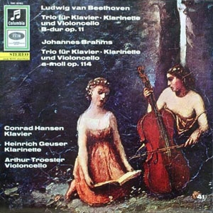 Beethoven - Trio Fur Klavier, Klarinette Und Violoncello B-Dur Op.11 + Brahms - Trio Fur Klavier ...